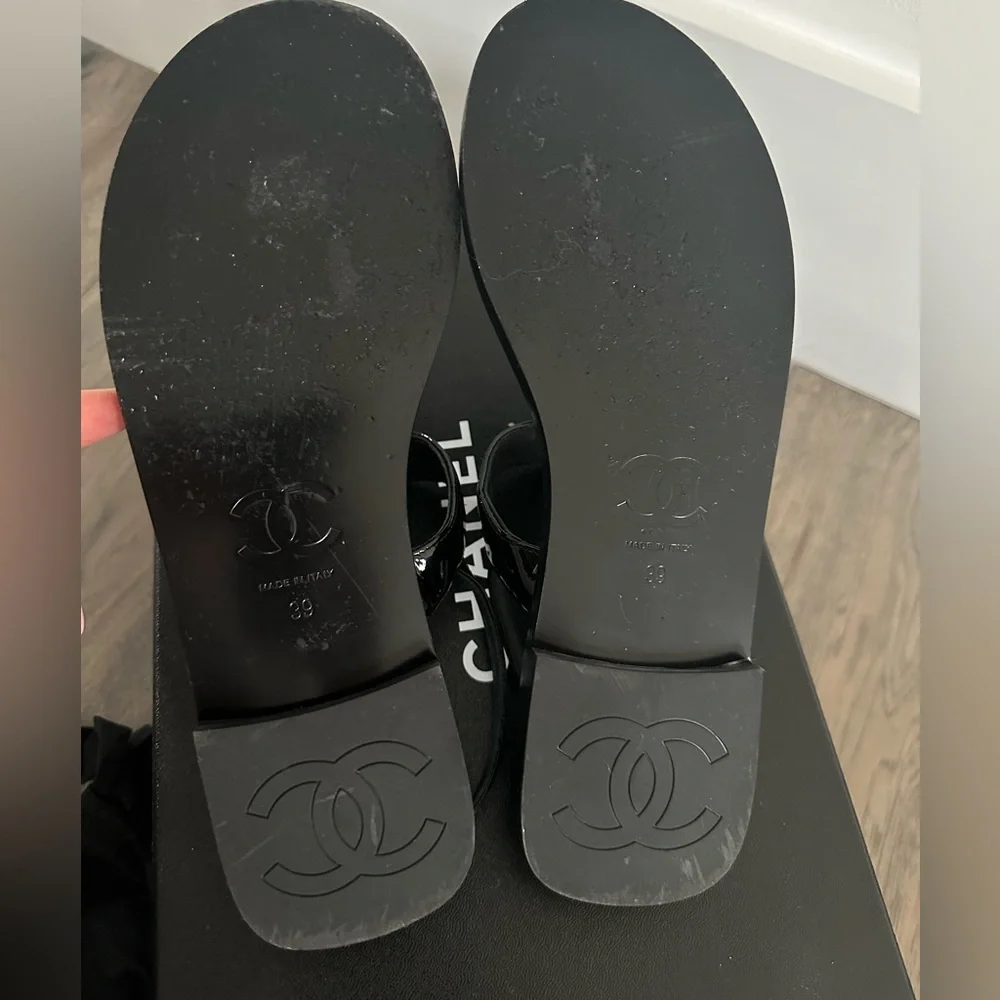 CHANEL | Shoes | Authentic Chanel Slingback Thong Sandals Worn Once ...